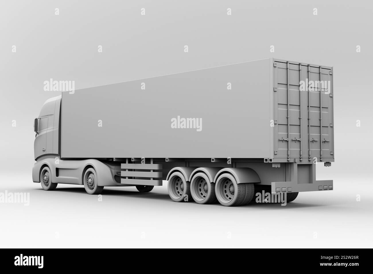 Clay-rendered image of a large electric truck Stock Photo - Alamy