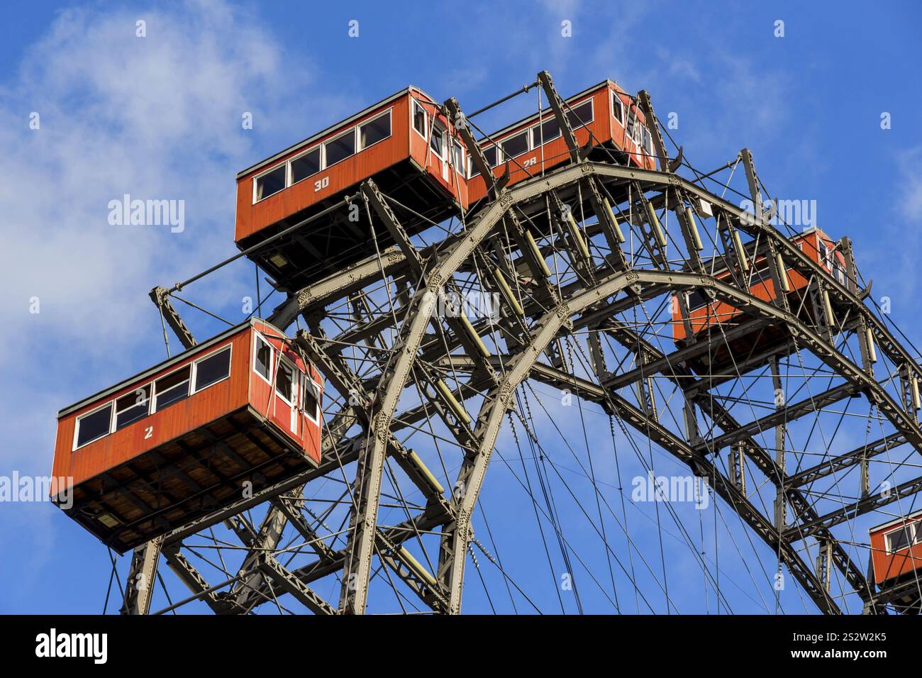 One of the landmarks of Vienna in Austria is the Giant Ferris Wheel in ...