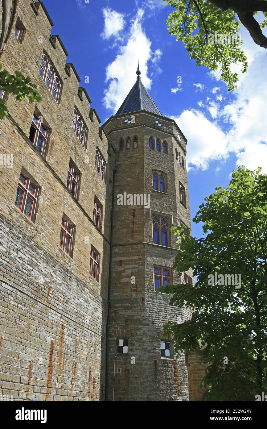 Hohenzollern Castle, ancestral castle of the princely family and former ...
