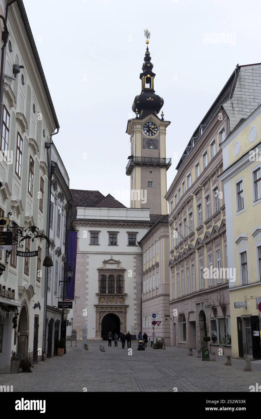 The historic old stand in Linz, Austria. Upper Austria's provincial ...