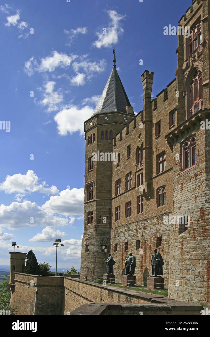 Hohenzollern Castle, ancestral castle of the princely family and former ...