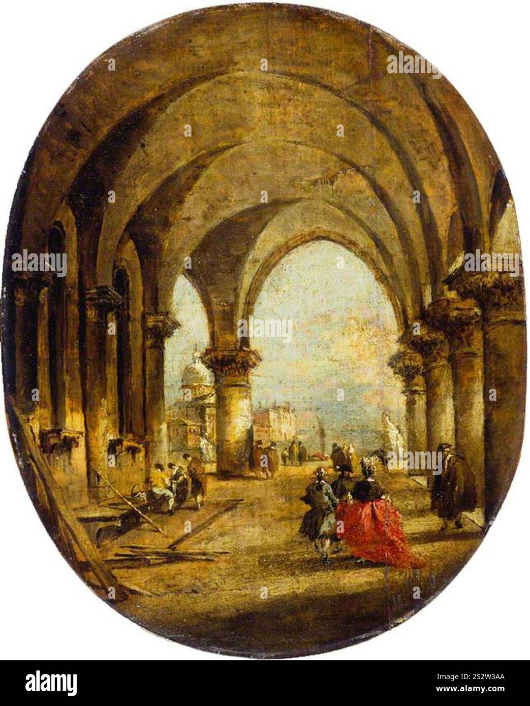 Francesco Guardi (1712-1793) - Capriccio with the Arcade of the Doge's ...