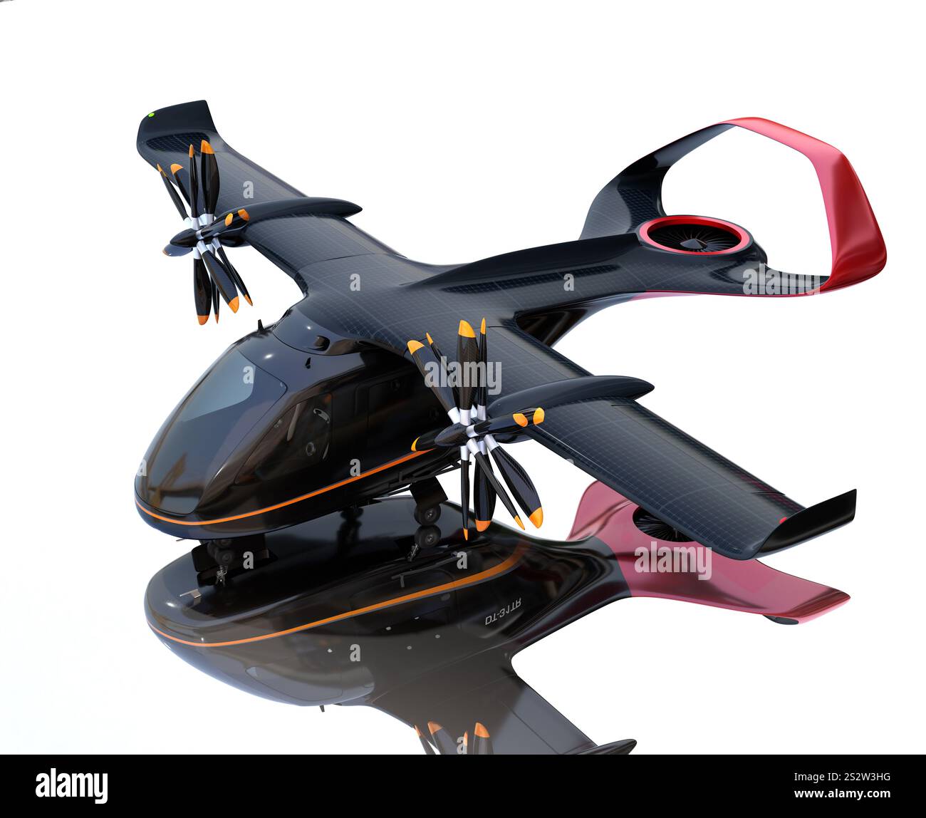 Image of a flying taxi on white background. Short-distance rideshare ...