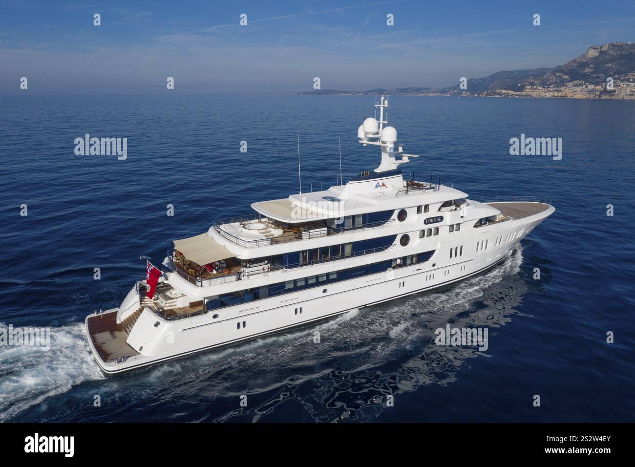 Aerial view 74 metre motor yacht AURORA, delivered in 2017 by the ...