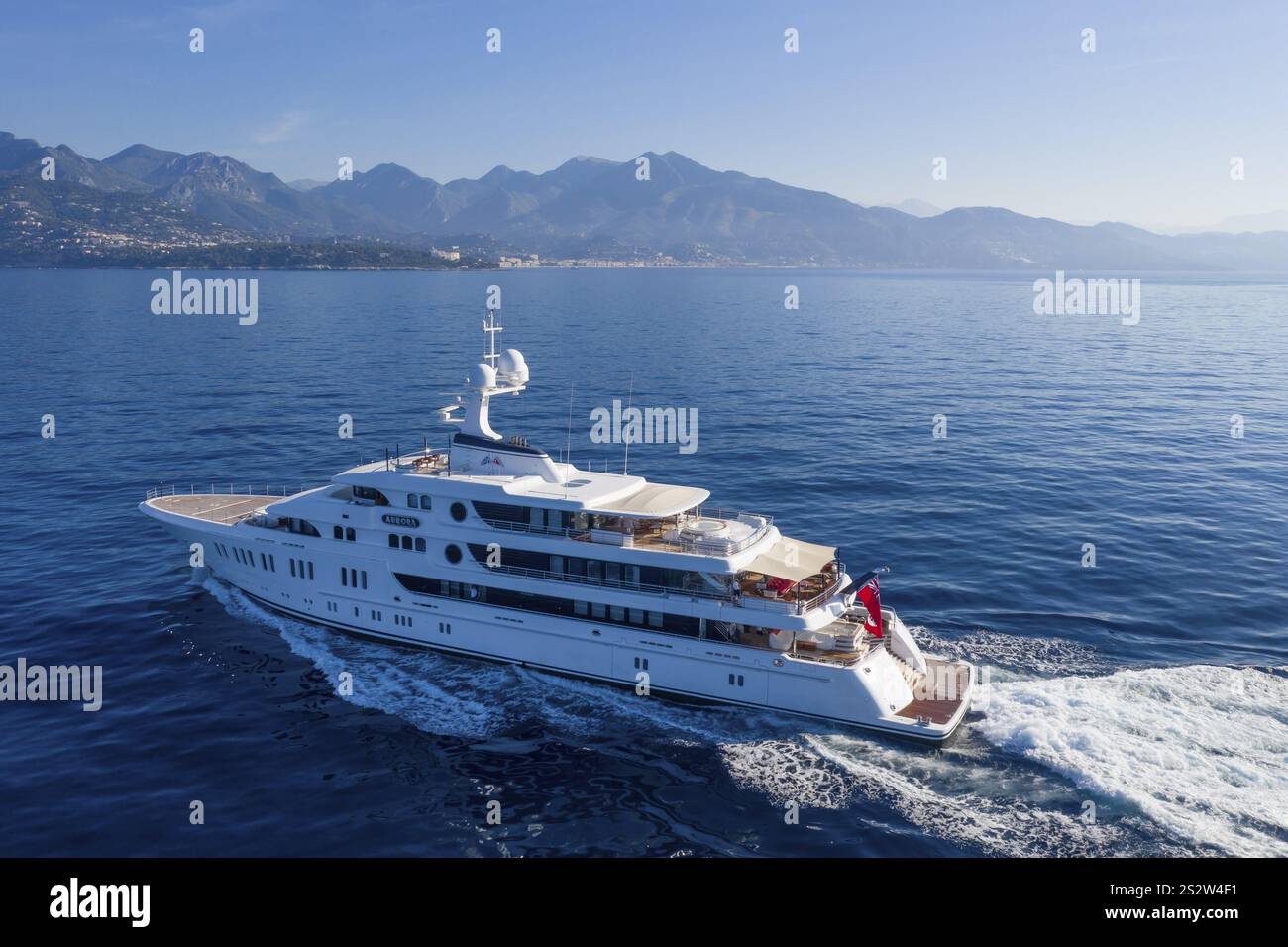 Aerial view 74 metre motor yacht AURORA, delivered in 2017 by the ...