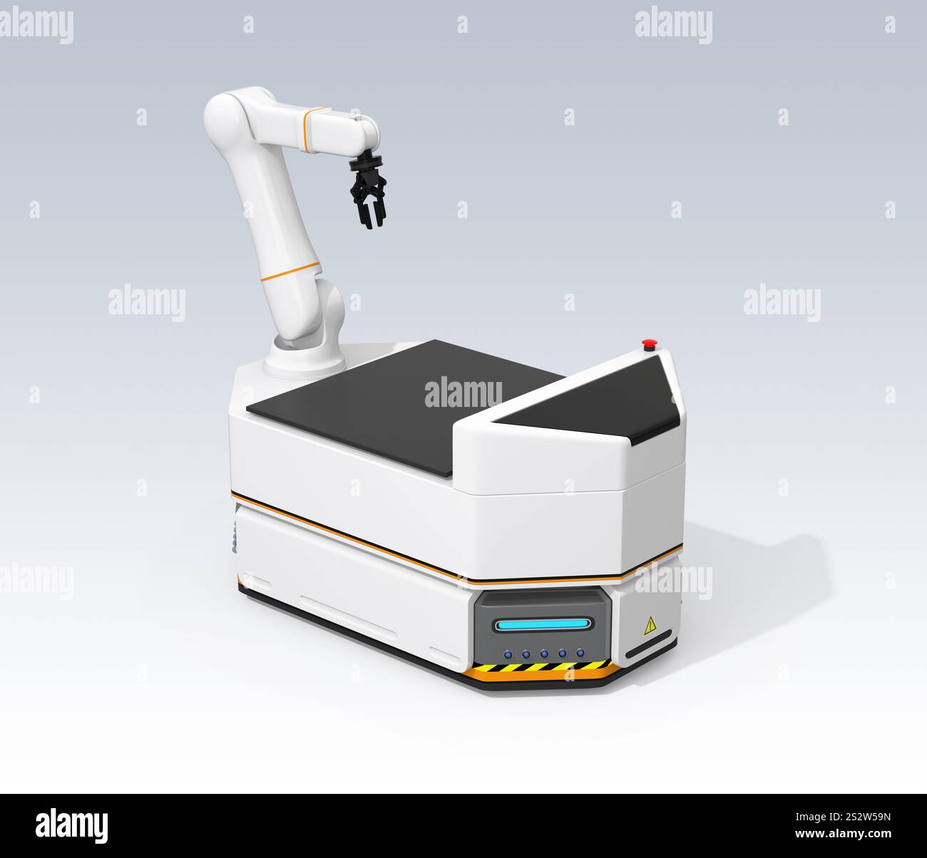 Image of AGV with robotic arm and forklift-type AGV Stock Photo - Alamy