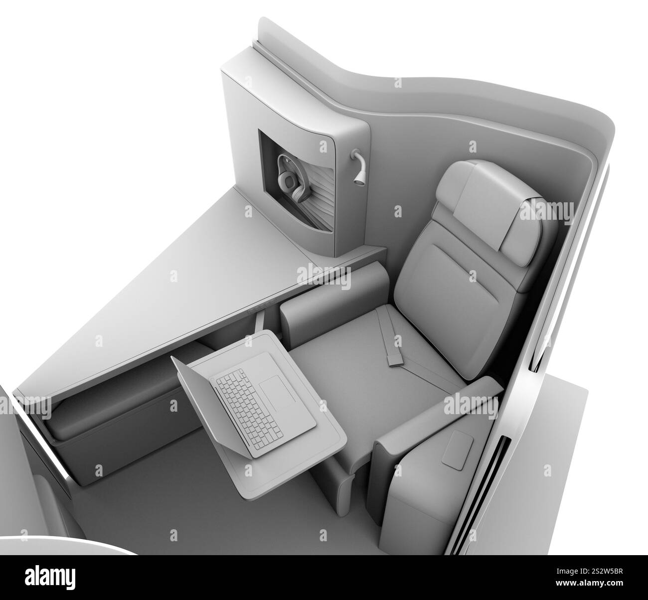 Clay rendering image of a private Business Class Suite Stock Photo - Alamy