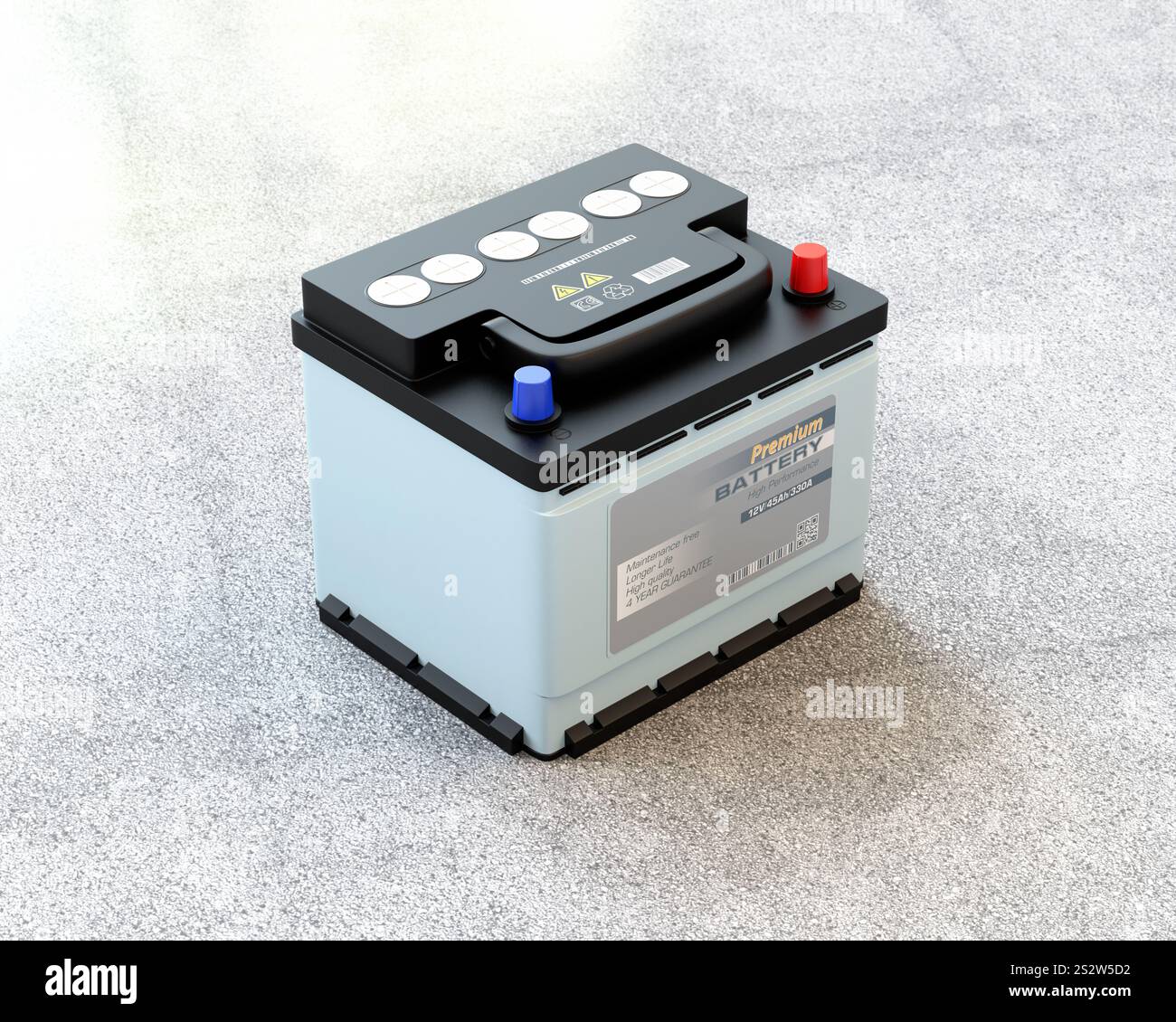 Image of car battery on the ground Stock Photo - Alamy