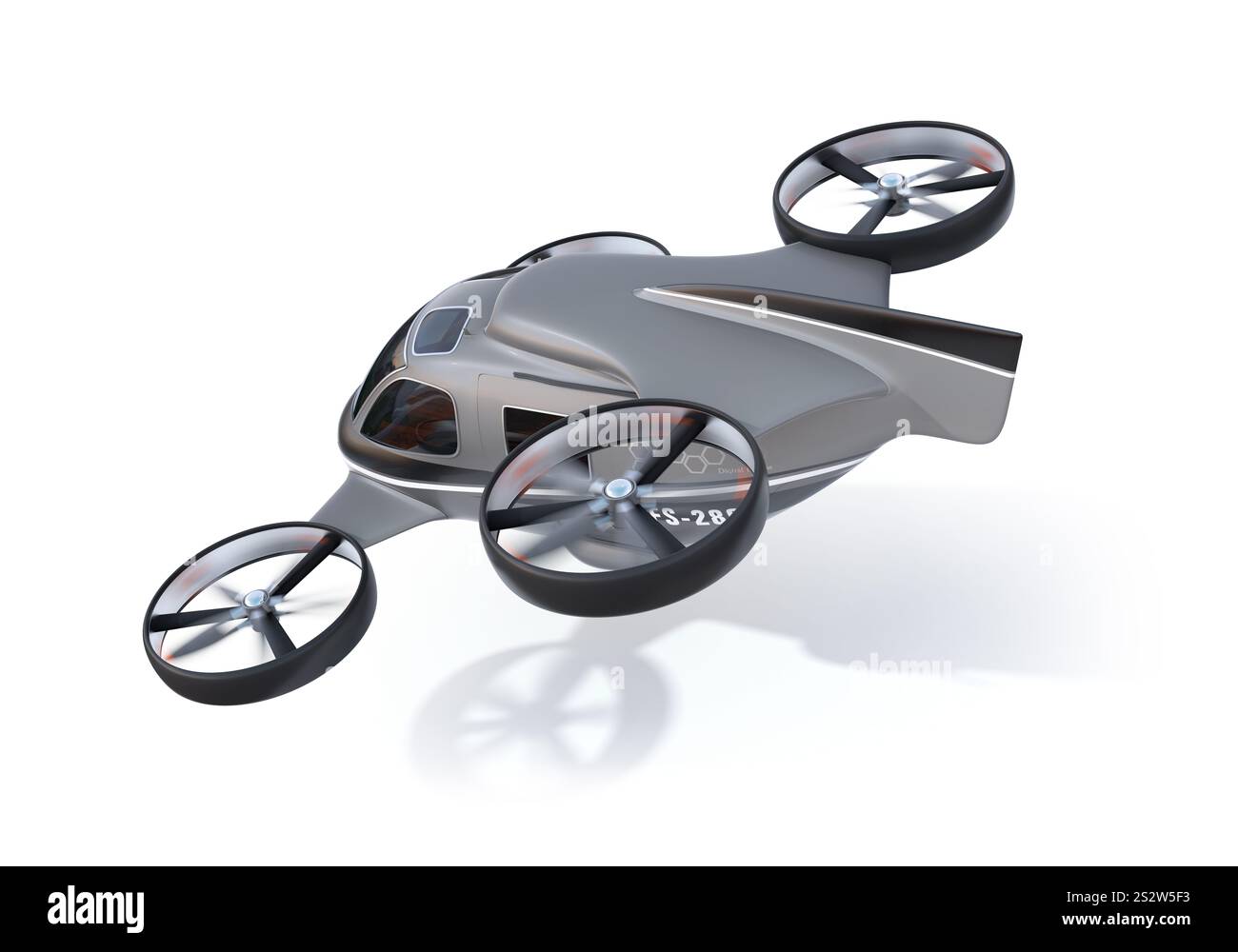 Image of a flying taxi in flight Stock Photo - Alamy