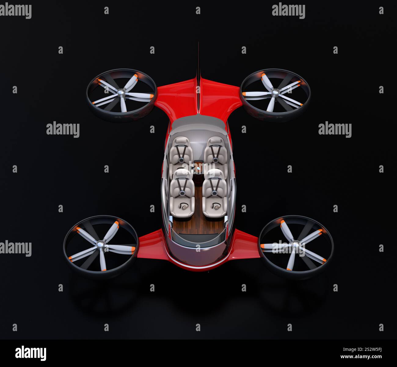 Cutaway model image of an automated drone on black background. Flying ...