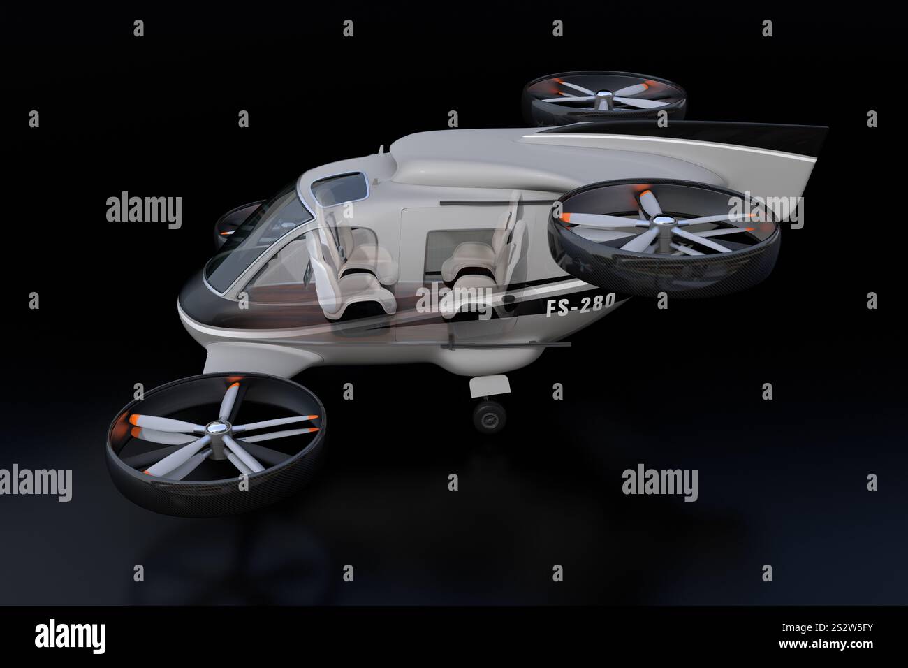 Image of a composite image of an interior on the fuselage of an ...