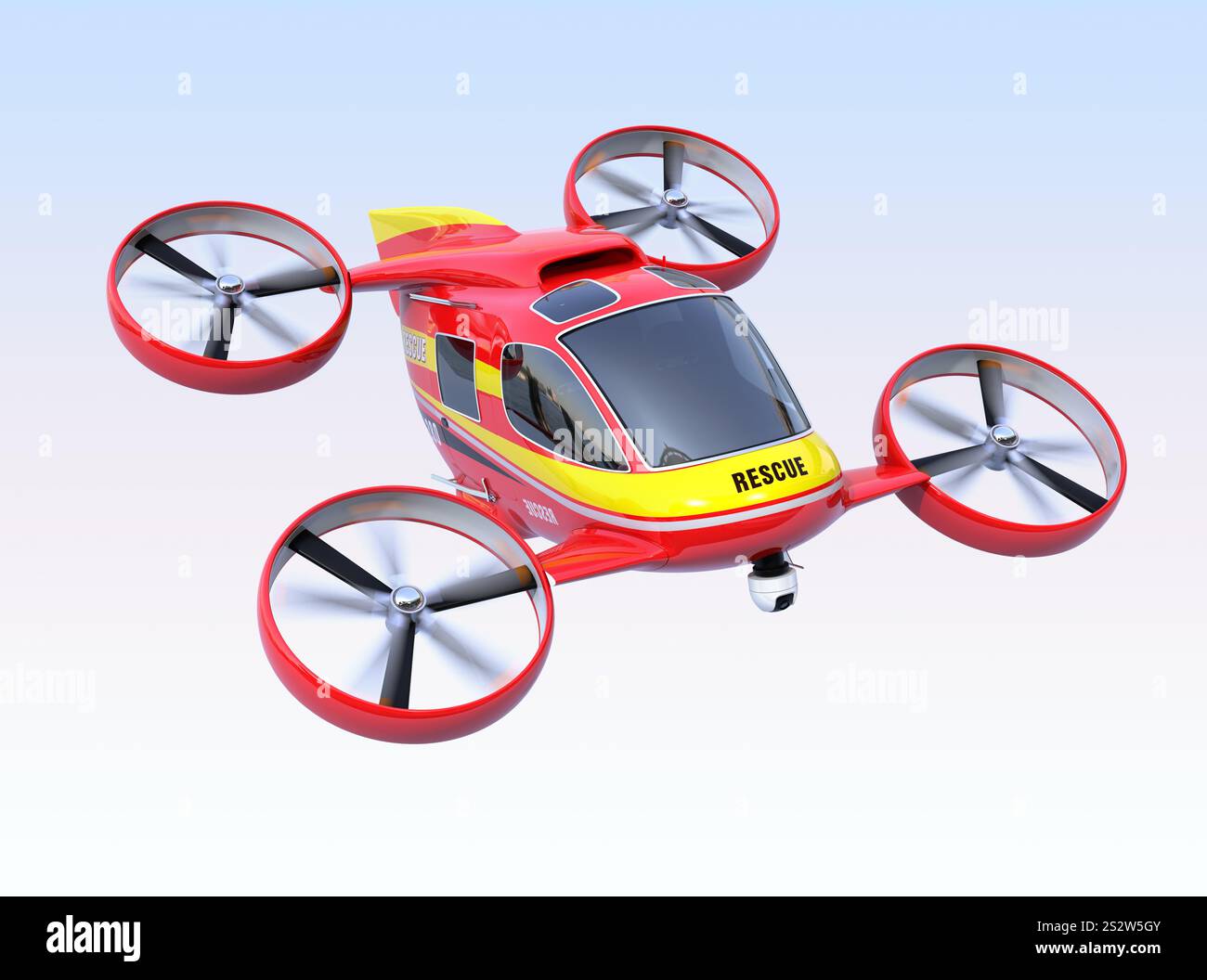 Concept image of an automated driving rescue drone Stock Photo - Alamy