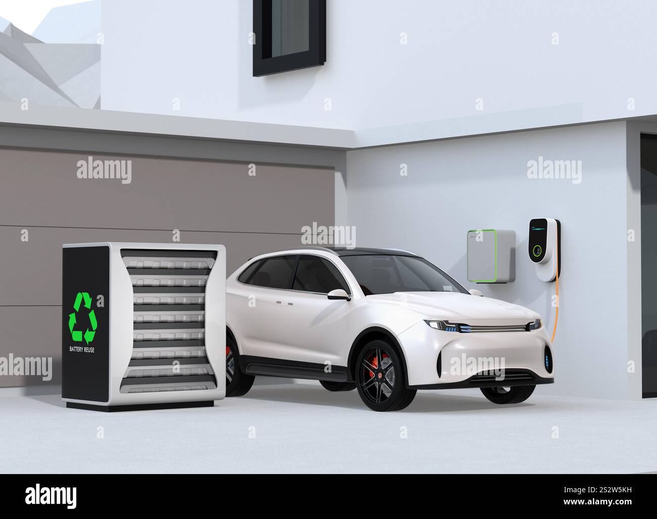 Concept of an EV used battery re-use reuse system to power electric ...
