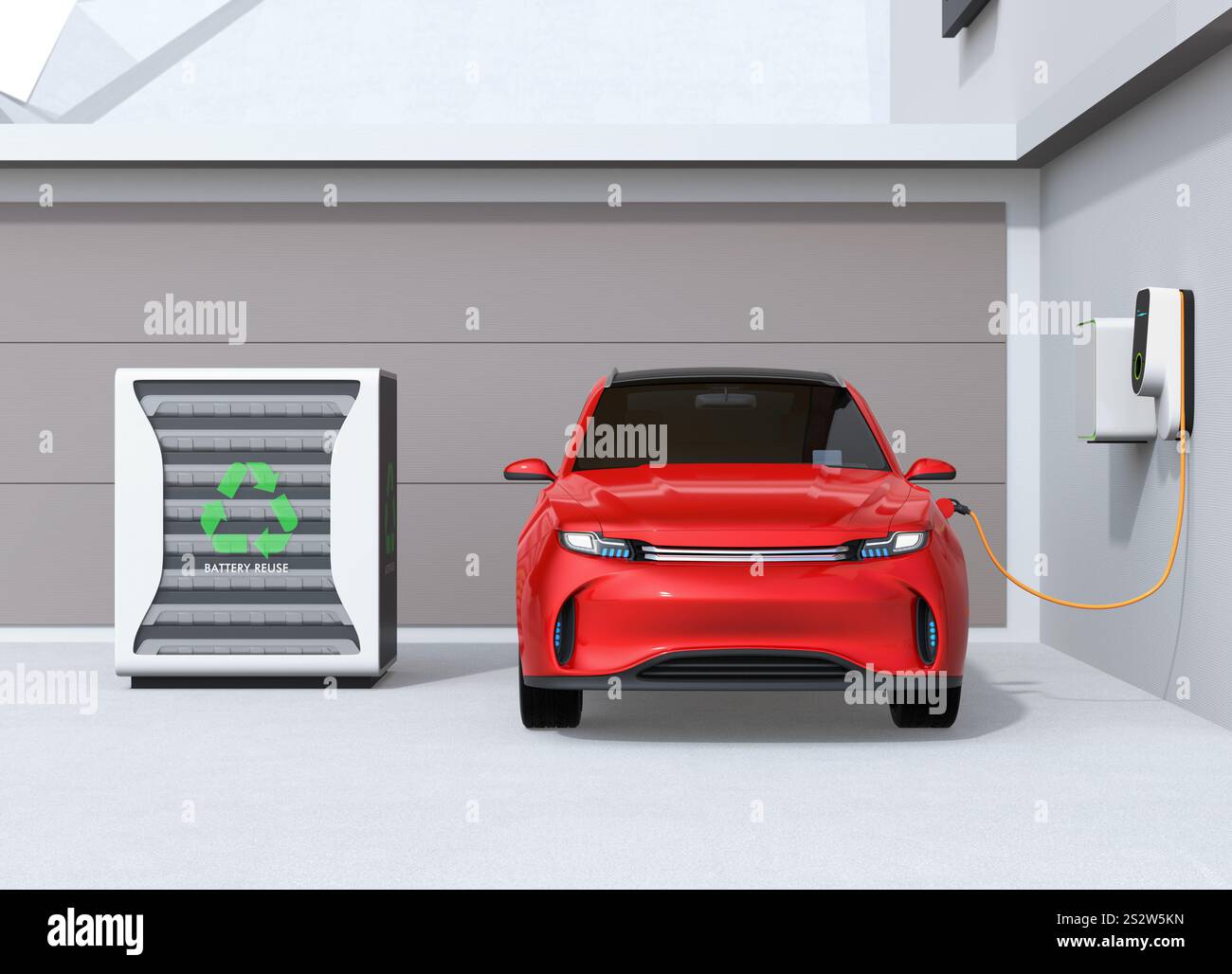 Concept of an EV used battery re-use reuse system to power electric ...
