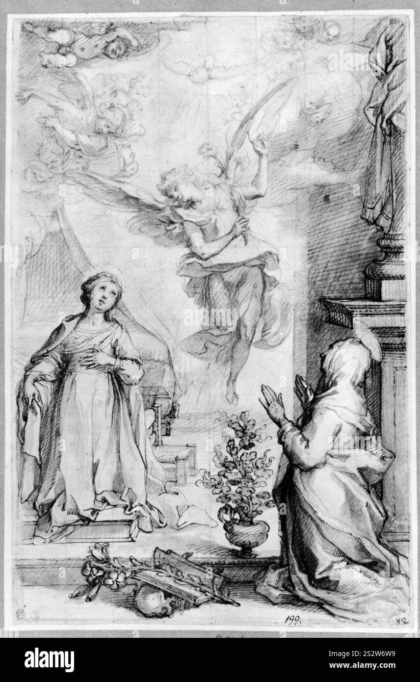 Francesco Vanni - The Annunciation. To the right, St. Catherine of ...