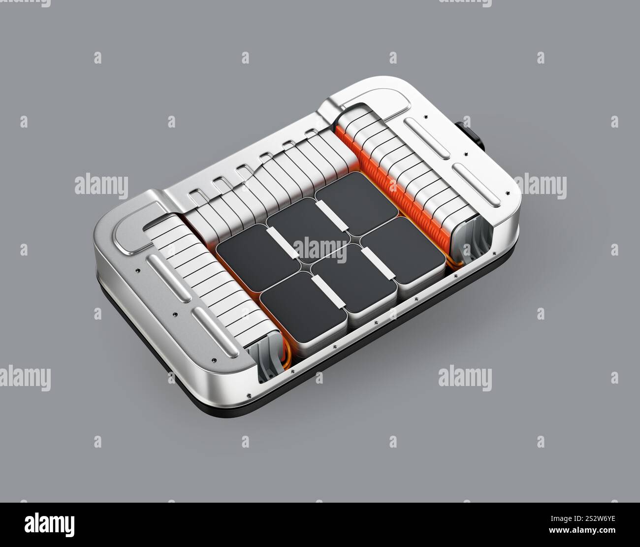 Cutaway model of an electric vehicle battery pack in Greyback Stock ...