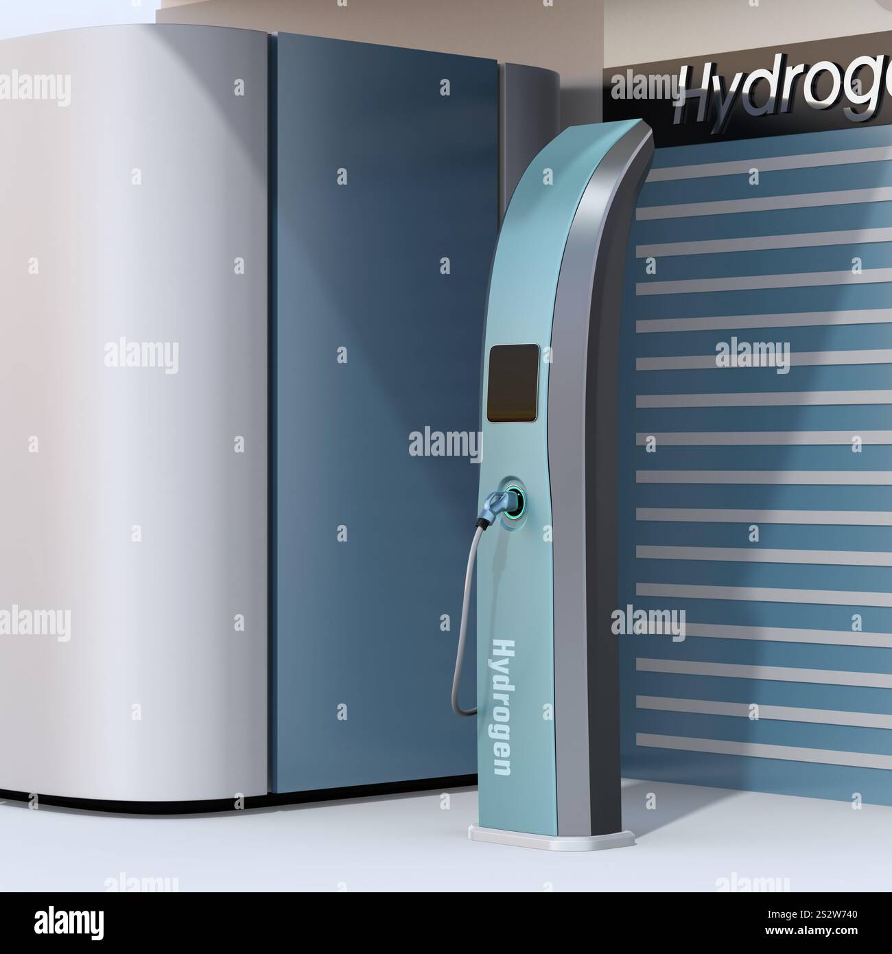 Concept image of hydrogen station dispenser Stock Photo - Alamy