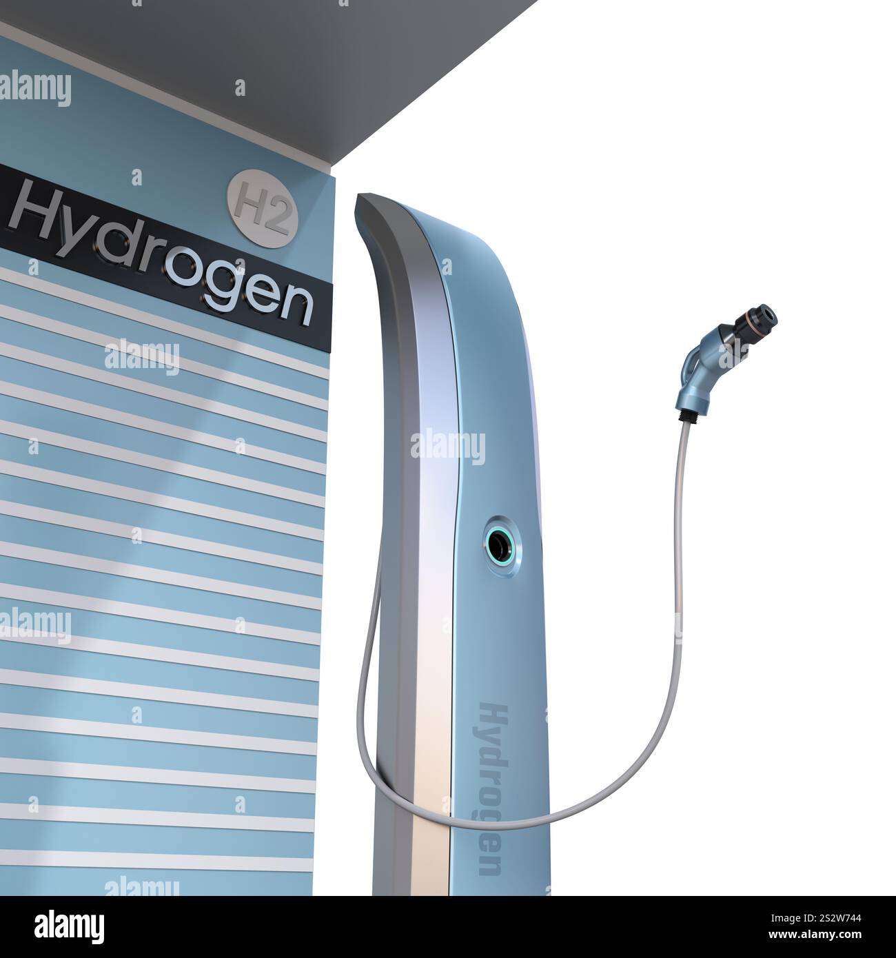 Concept image of hydrogen station dispenser Stock Photo - Alamy