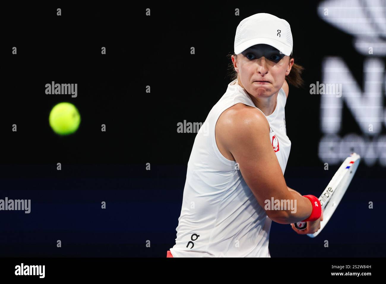Sydney, Australia. 02nd Jan, 2025. Iga Swiatek of Team Poland plays a ...