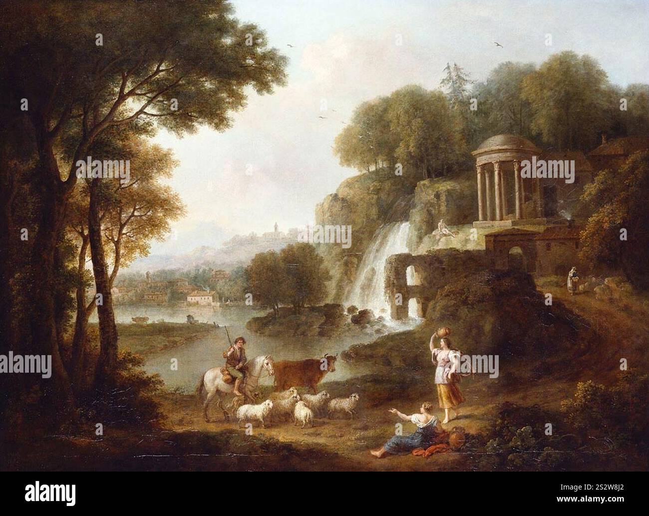 Francesco Zuccarelli (Pitigliano 1702-Florence 1788) - Landscape with a ...