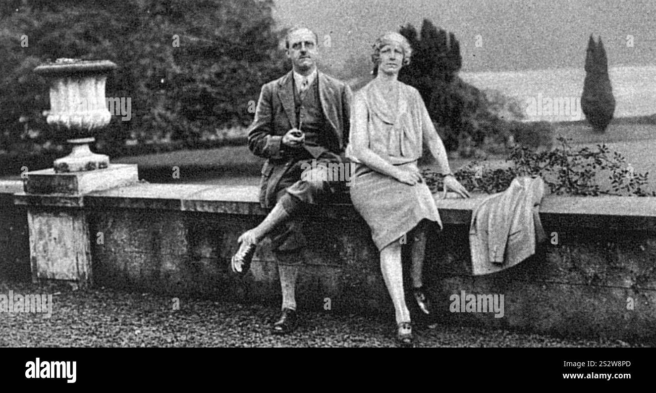 Francis Brett Young and his wife at Esthwaite Lodge 1931 Stock Photo ...