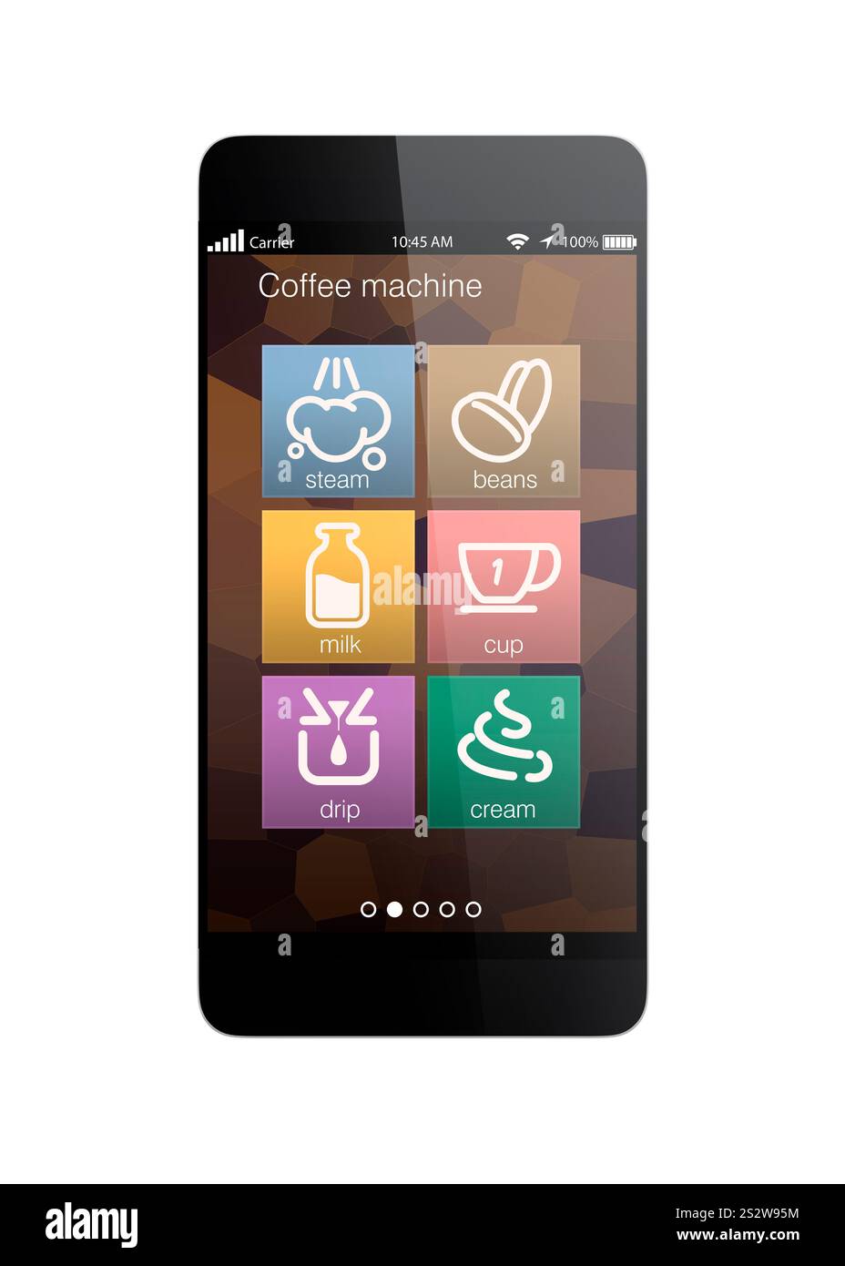 Espresso coffee machine with touch screen Stock Photo - Alamy