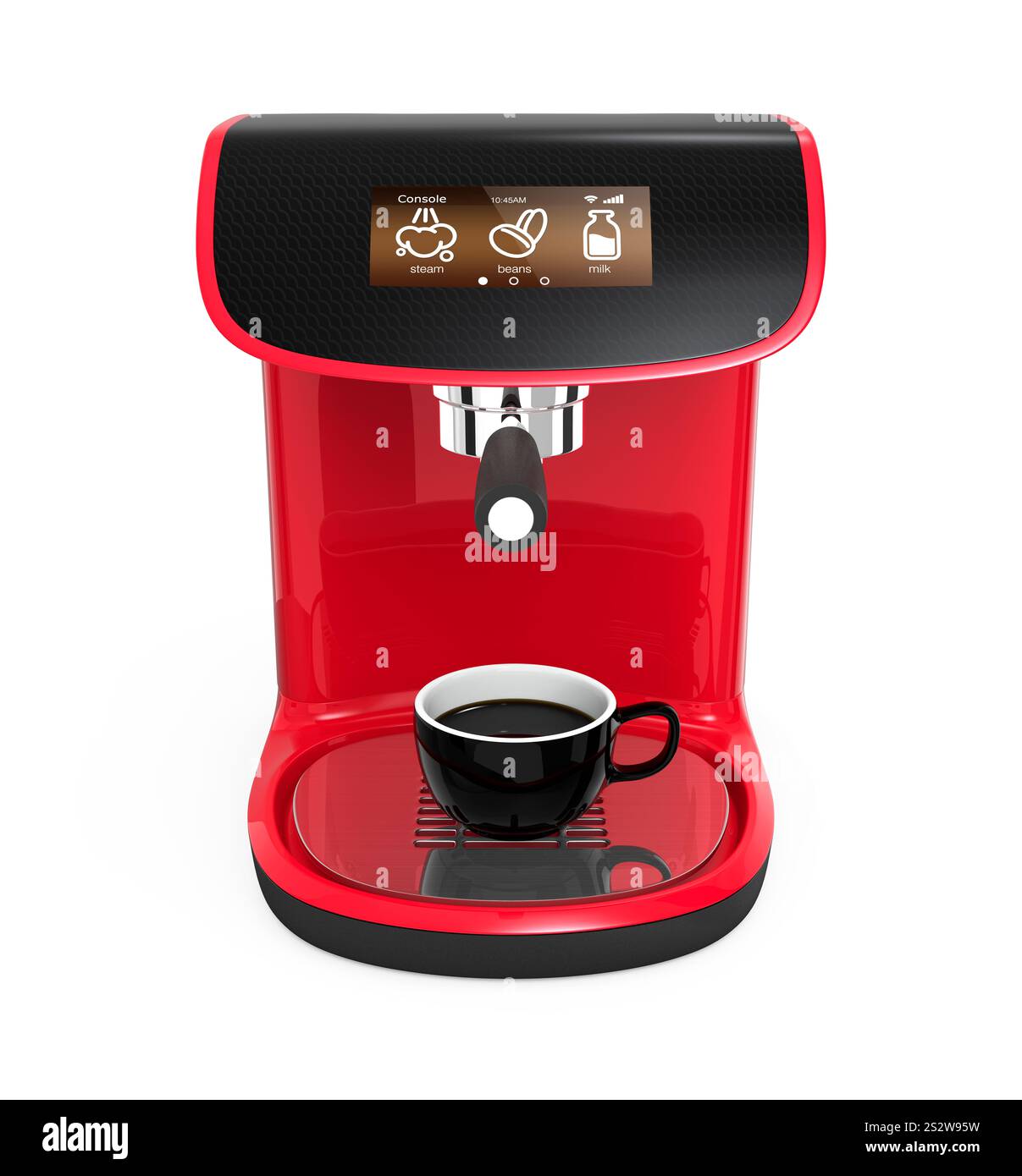 Espresso coffee machine with touch screen Stock Photo - Alamy