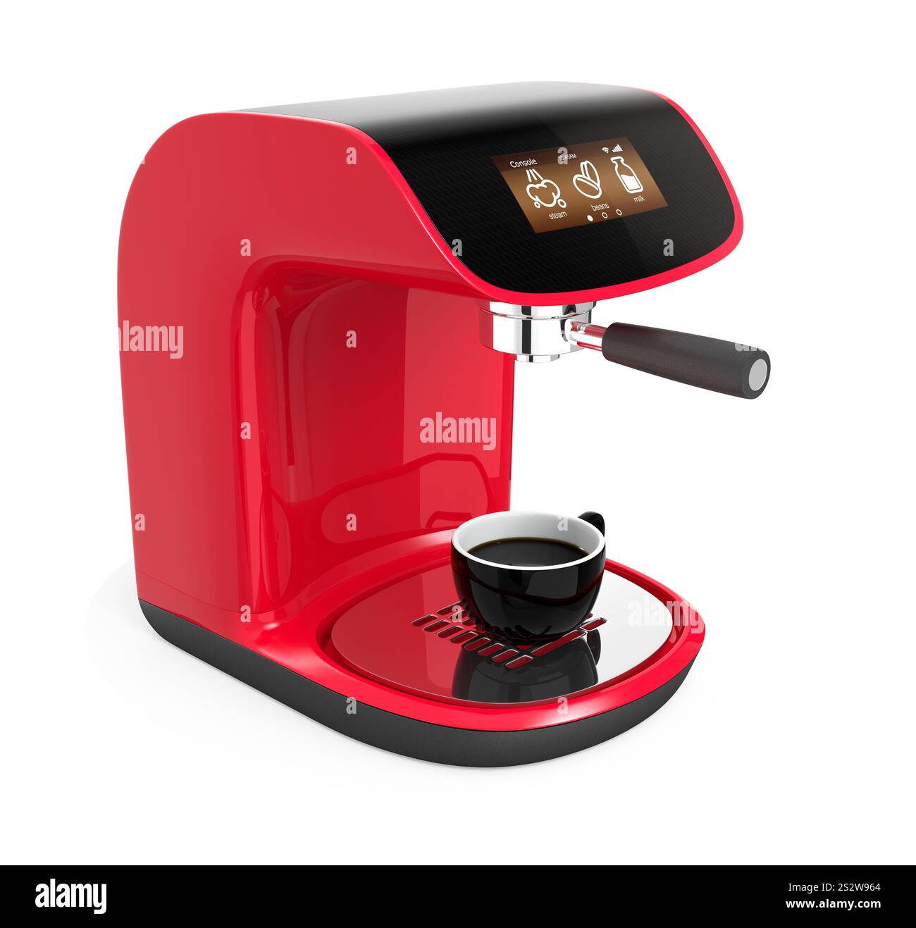 Espresso coffee machine with touch screen Stock Photo - Alamy