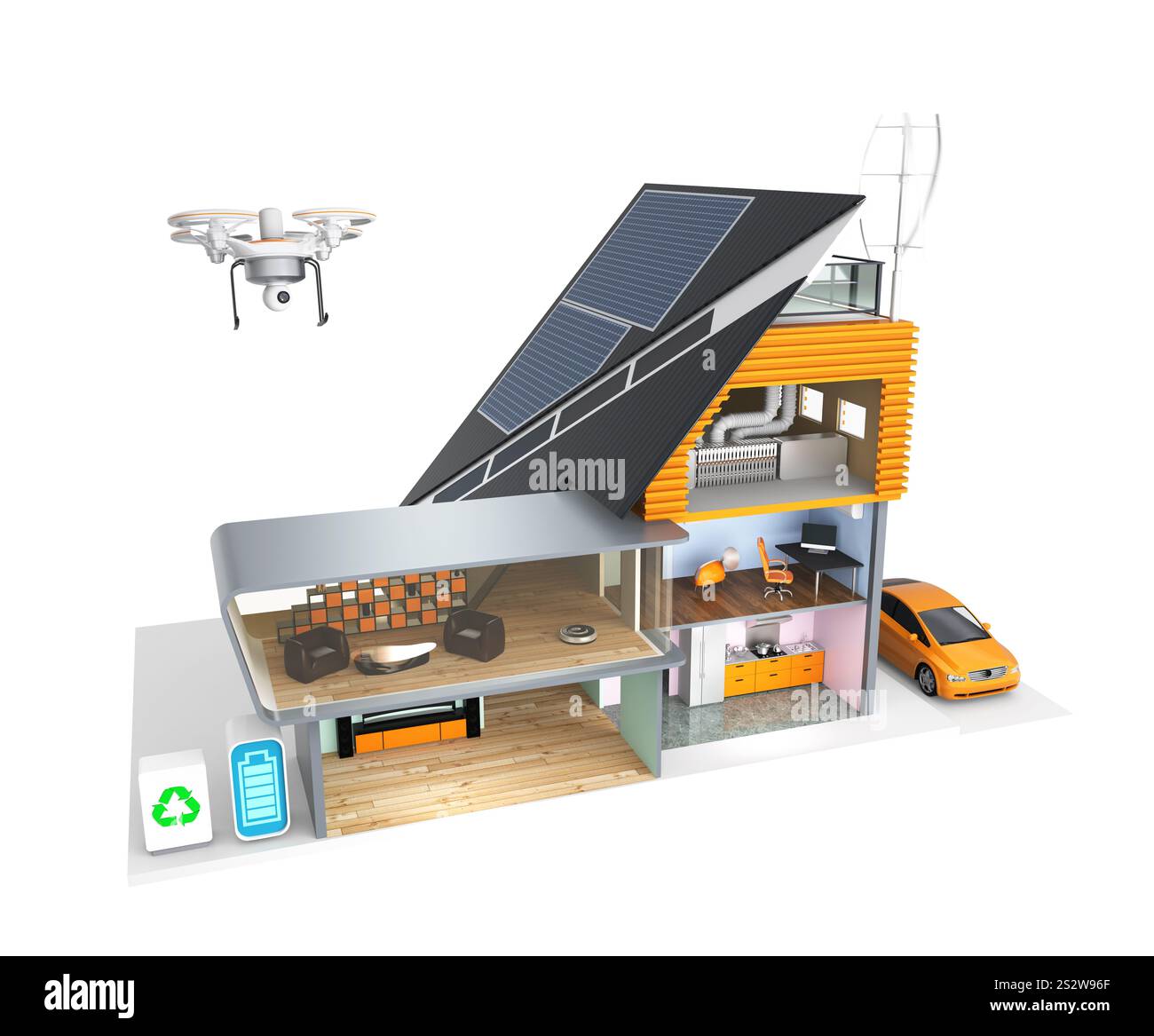 Robot house Cut Out Stock Images & Pictures - Alamy