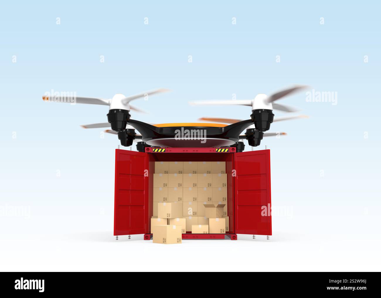 Unmanned aircraft capable of delivering containers Stock Photo - Alamy