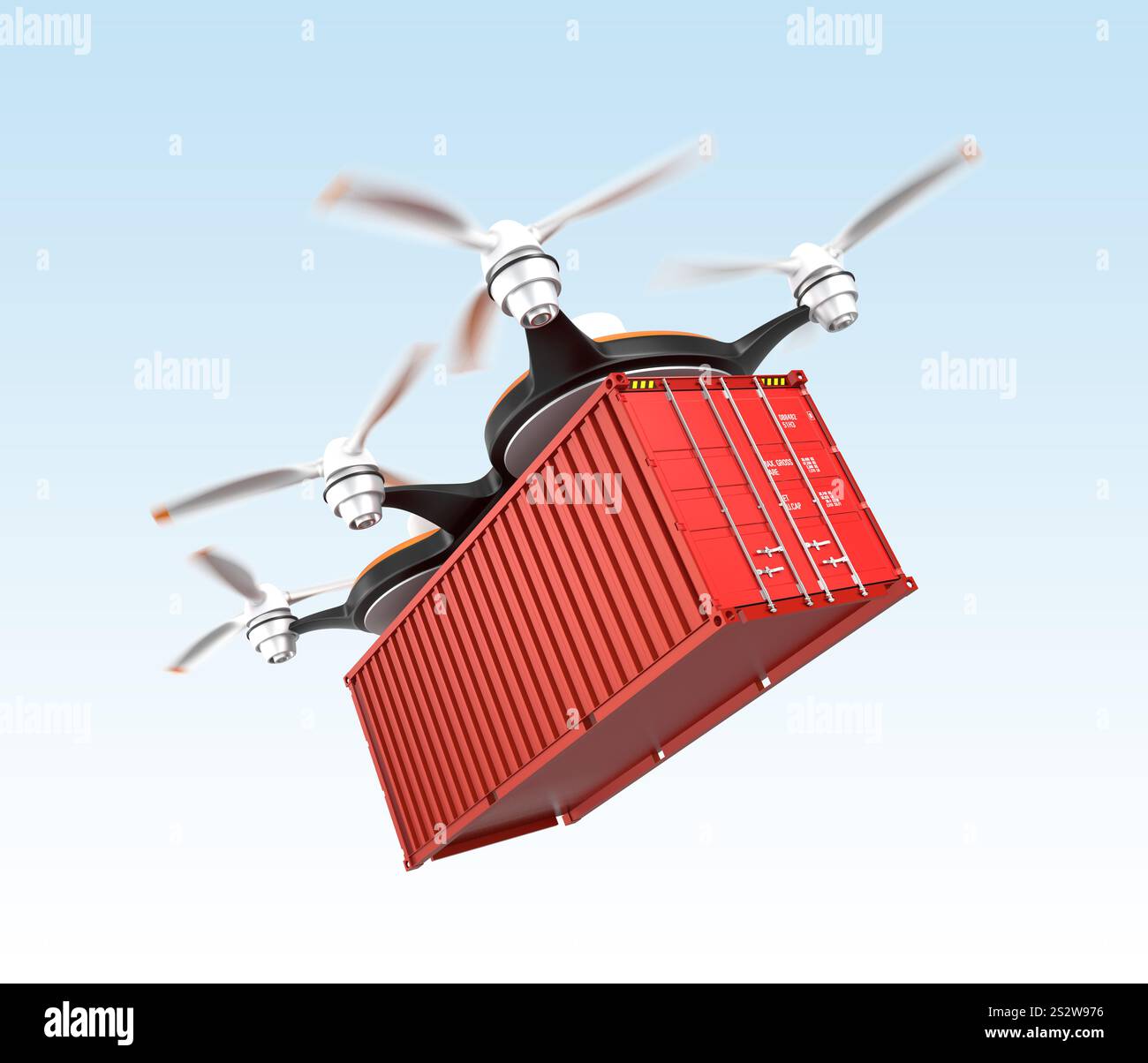 Unmanned aircraft capable of delivering containers Stock Photo - Alamy