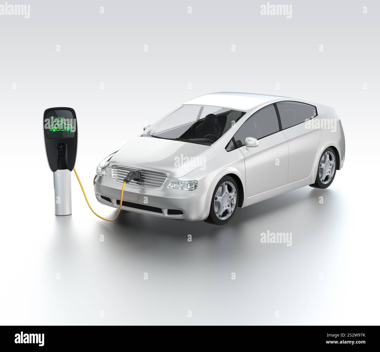 Electric vehicle being charged Stock Photo - Alamy
