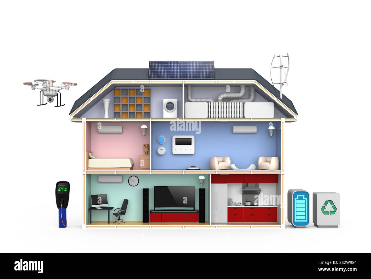 Storage battery house Cut Out Stock Images & Pictures - Alamy