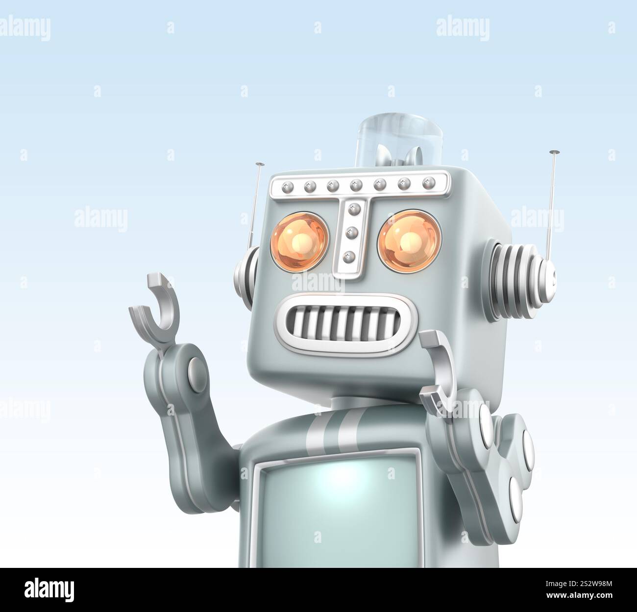 Cute retro robot Stock Photo - Alamy