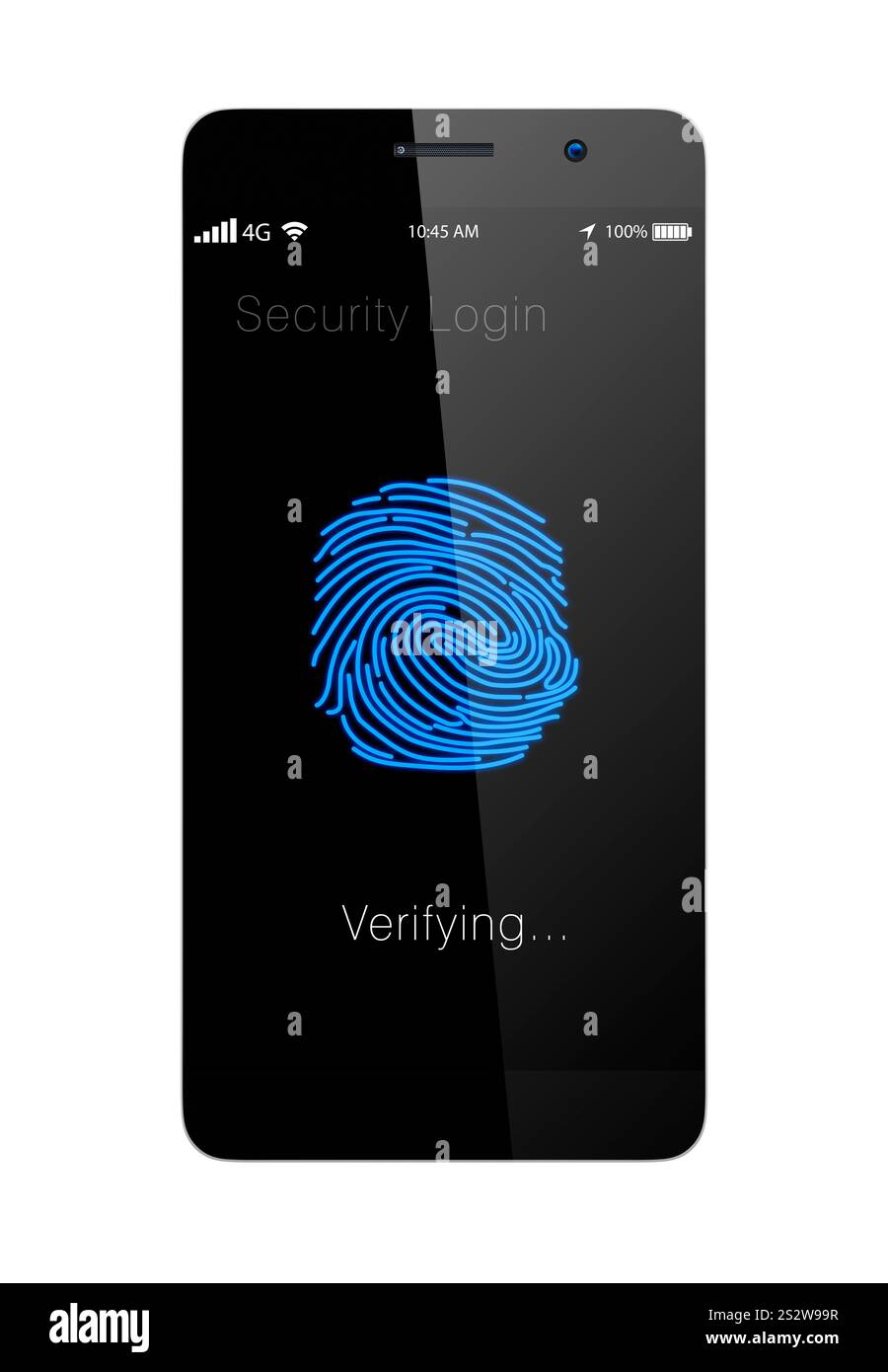 Smartphone fingerprint identification system Stock Photo - Alamy