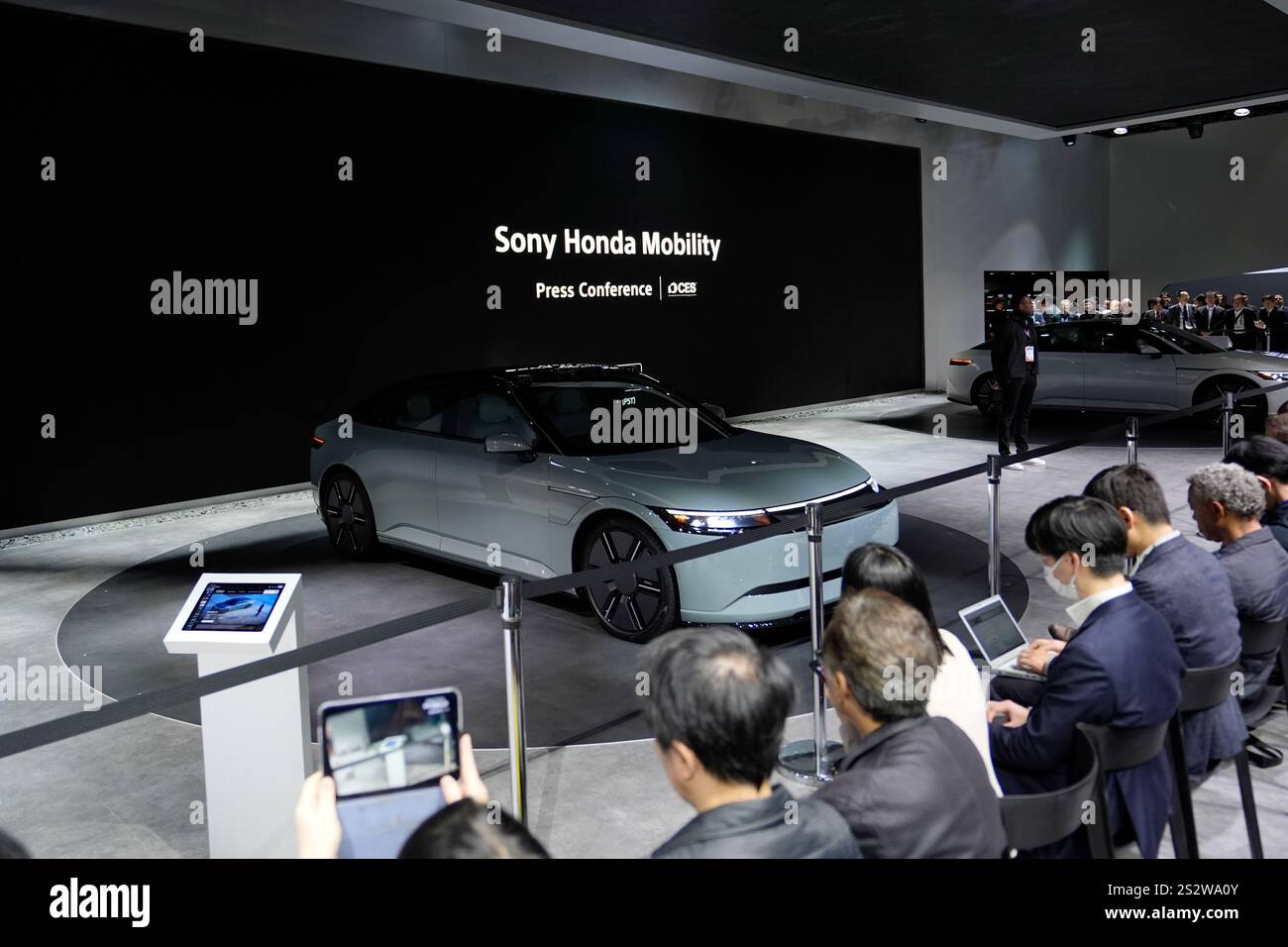 A Sony Honda Mobility is displayed at a Sony booth during the CES tech ...