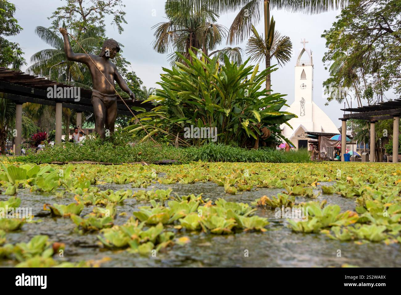 Santander Park pond. Leticia, Amazonas, Colombia Stock Photo - Alamy