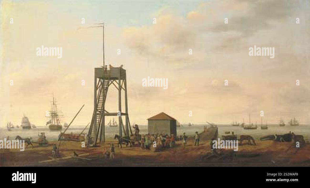 Francis Holman - The 28-gun frigate 'Surprize' lying in Yarmouth Roads ...