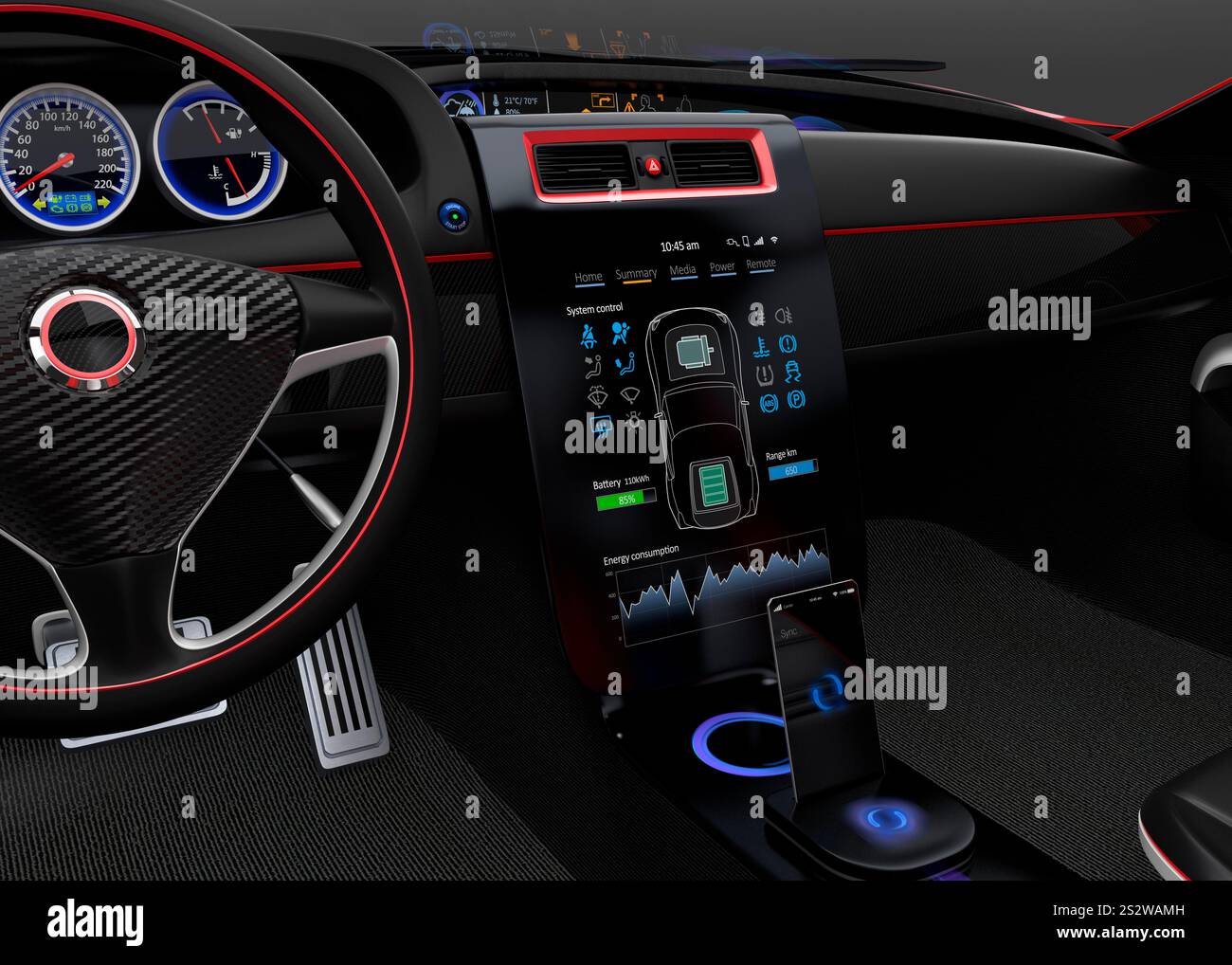 Automotive console interface UI concept Stock Photo - Alamy
