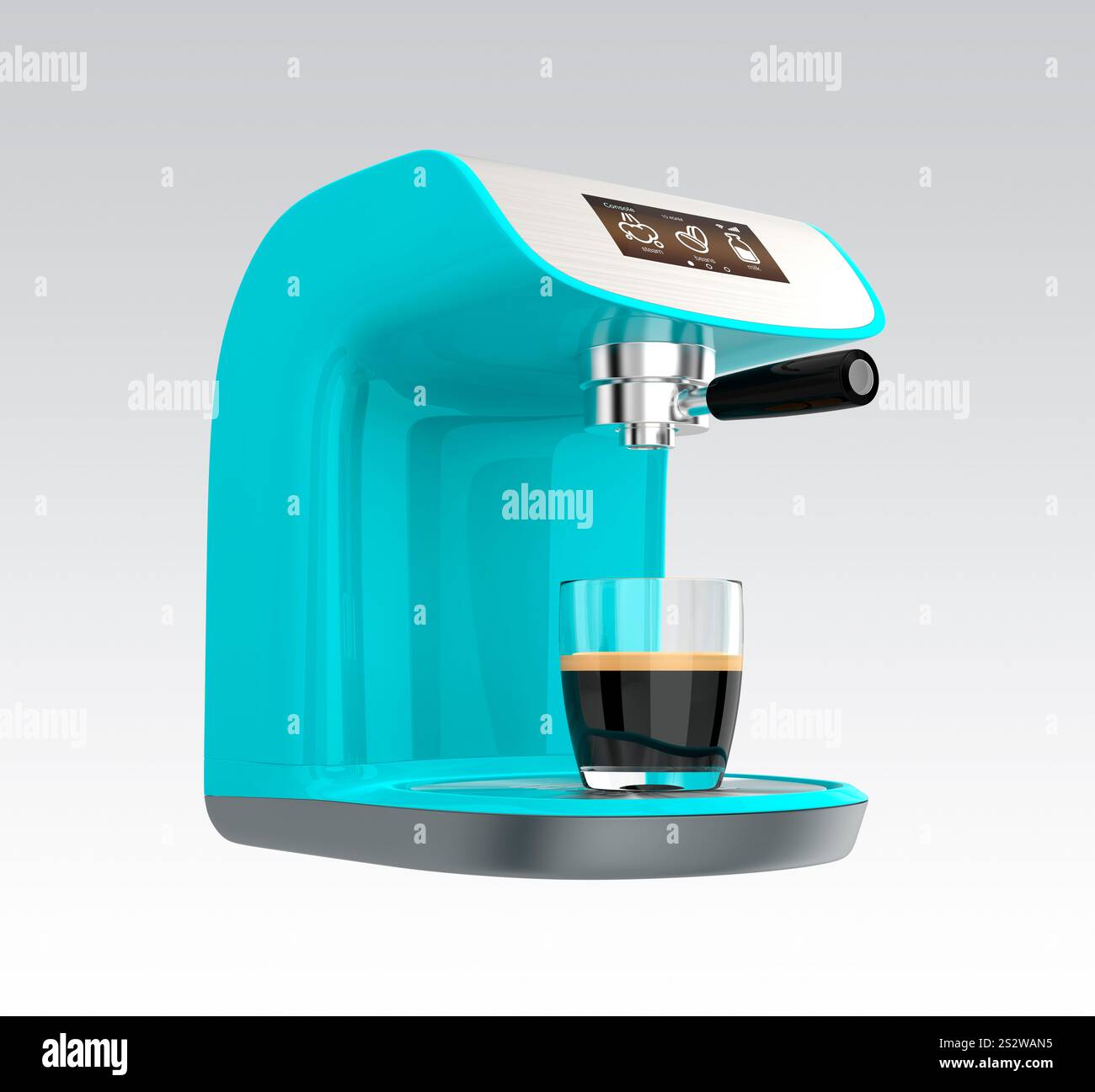 Espresso coffee machine with touch screen Stock Photo - Alamy