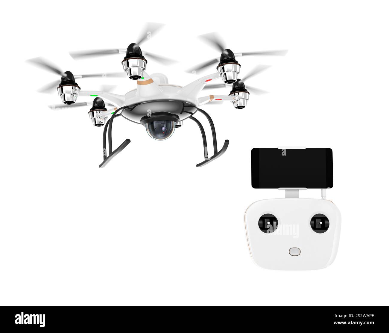 Drone and radio controller Stock Photo - Alamy