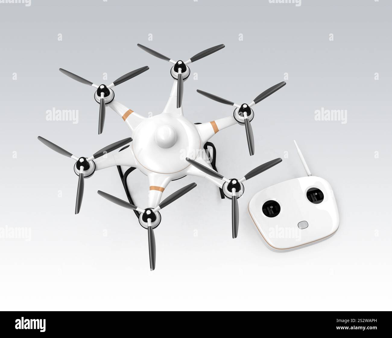 Drone and radio controller Stock Photo - Alamy