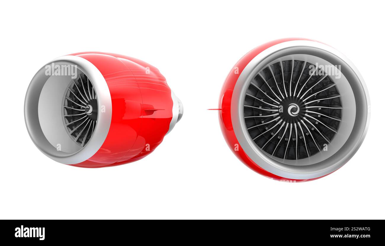 Image of a jet fan engine with and without cowl Stock Photo - Alamy