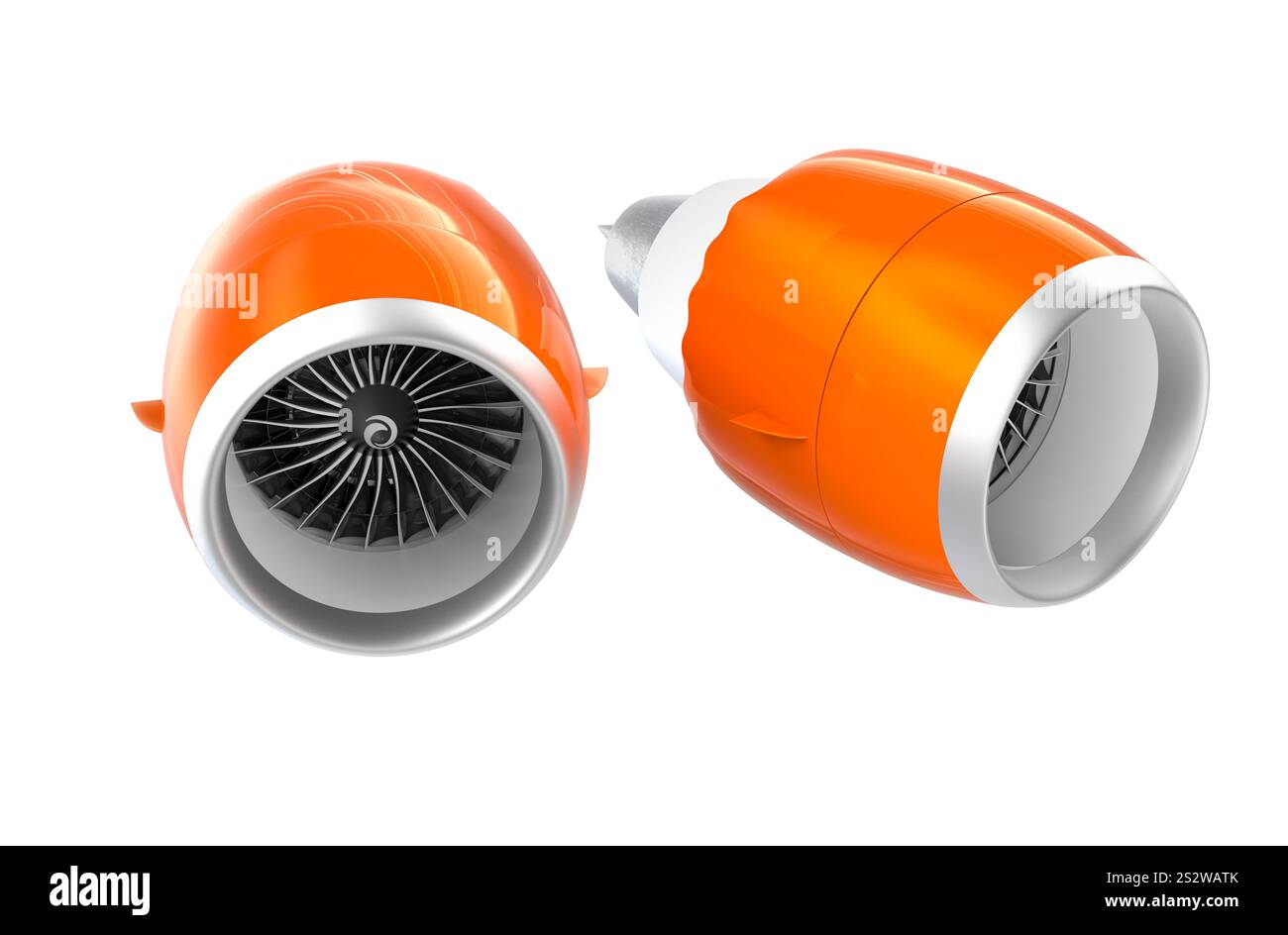Image of a jet fan engine with and without cowl Stock Photo - Alamy