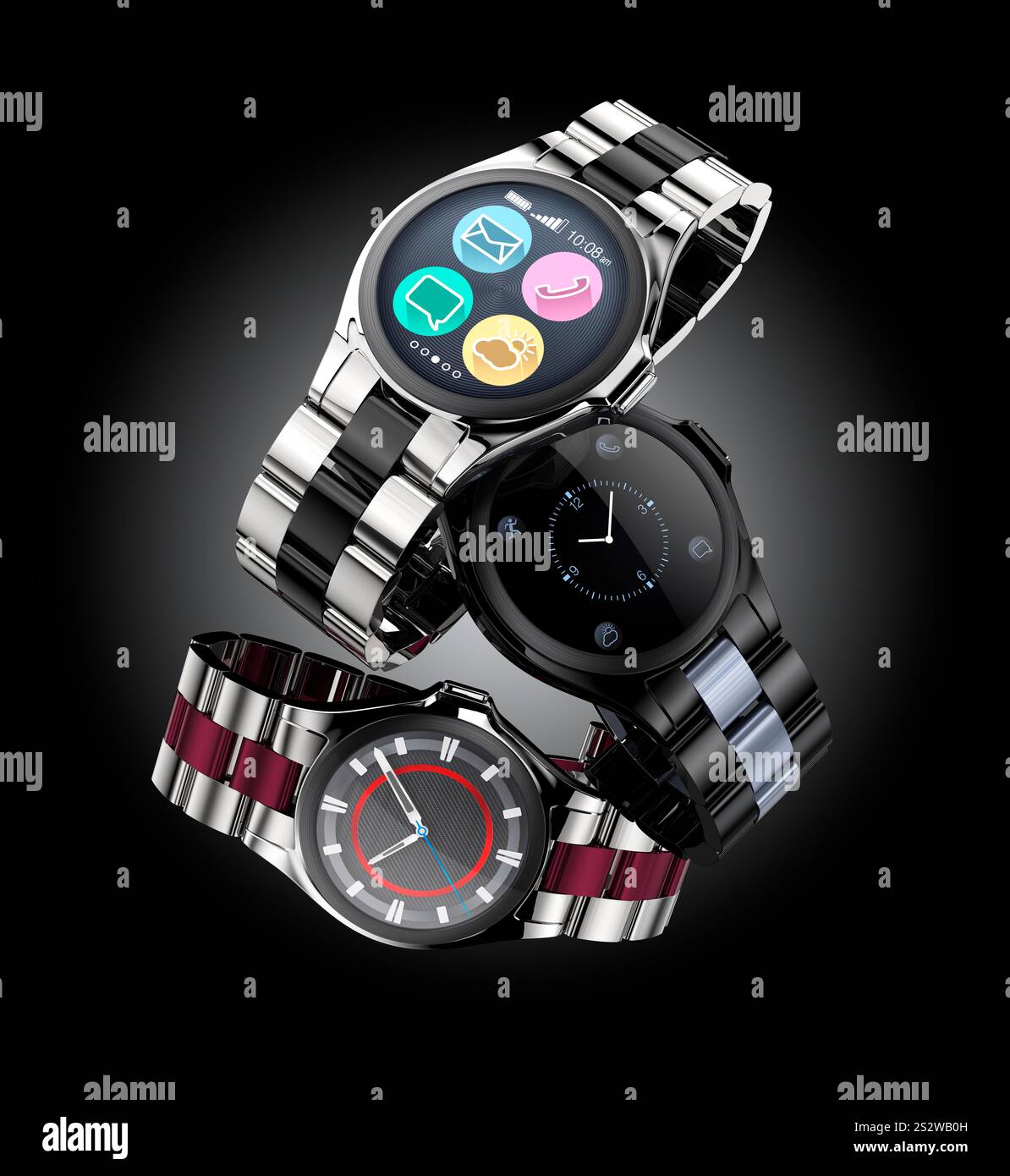 Chronometer-style smartwatch concept. Original design Stock Photo - Alamy