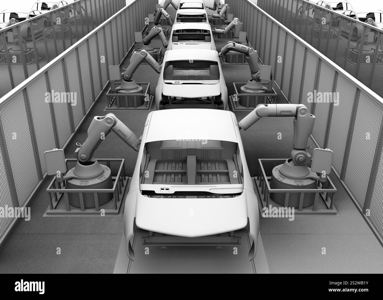 Image of a car assembly plant from Clay Shading for Backgrounds Stock ...