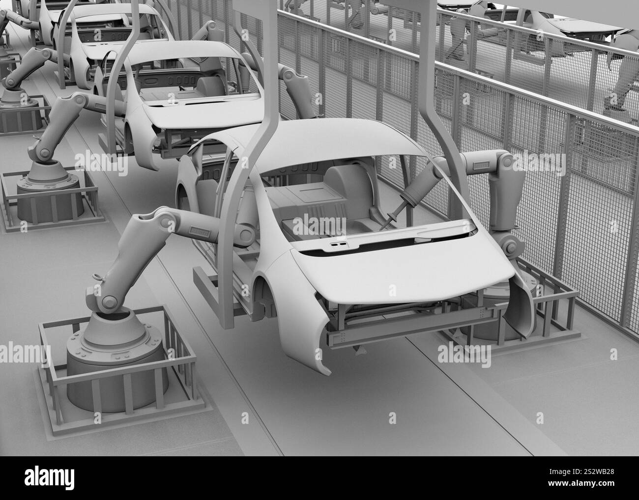 Image of a car assembly plant from Clay Shading for Backgrounds Stock ...