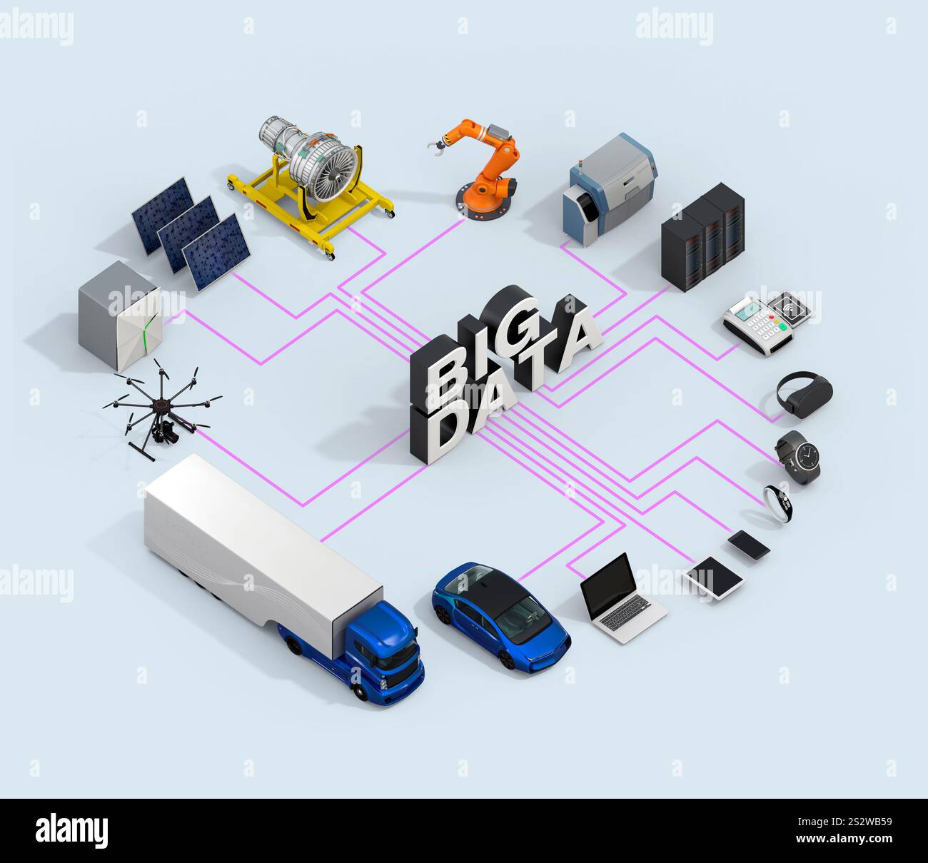 Big Data concept illustration Stock Photo - Alamy