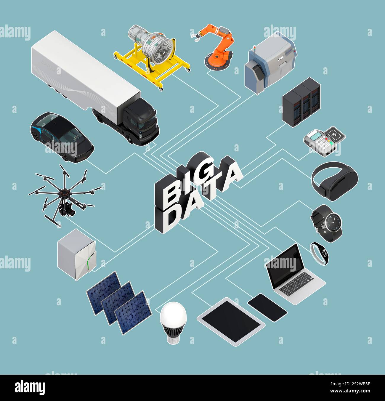 Big Data concept illustration Stock Photo - Alamy