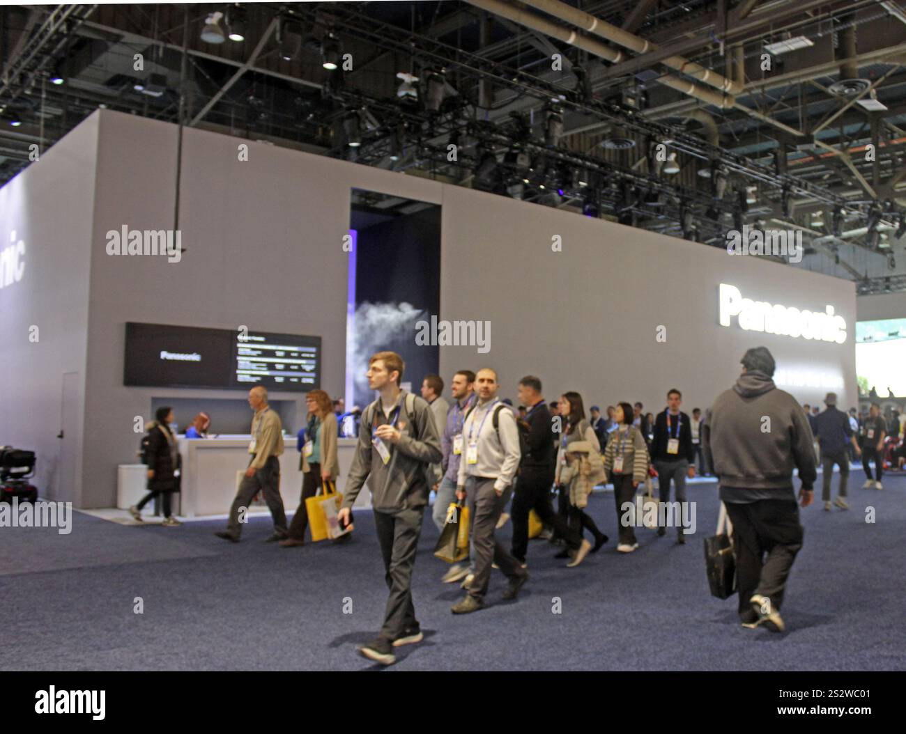 Photo taken on Jan. 7, 2025, shows a Panasonic Holdings Corp. booth at ...